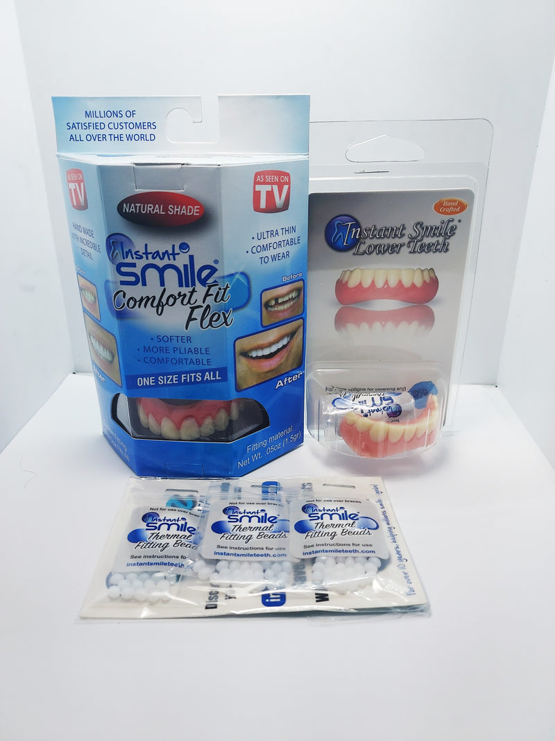 Instant Smile Comfort Flex Natural + Lower Veneers + 3 Packs Impression ...