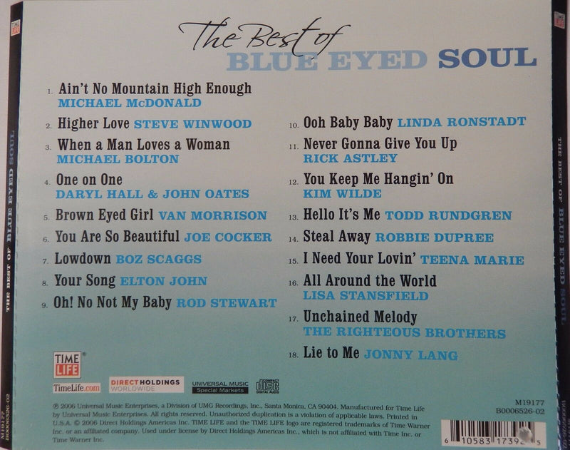 THE BEST OF BLUE EYED SOUL 2 CD SET – As Seen On TV Hot 10
