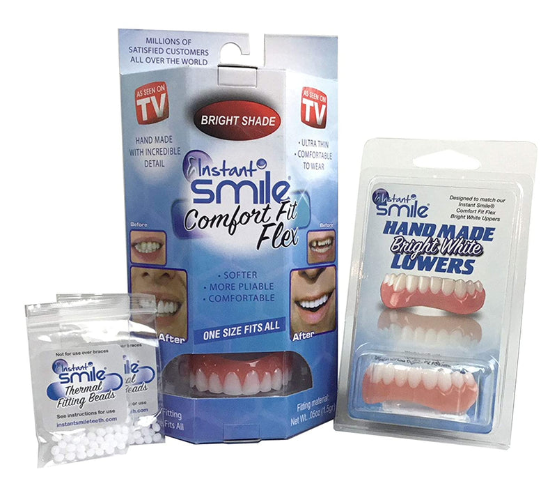 Instant Smile Comfort Fit Flex Bright White + Lower Veneers Bright + 3 ...